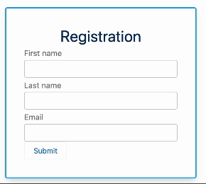Create a simple registration form in lwc